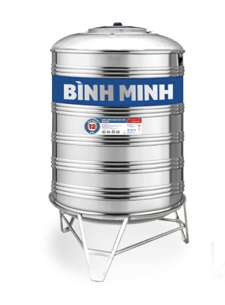 Bồn nước inox Bình Minh 5000 Lít Đứng Sus 304 chính hãng